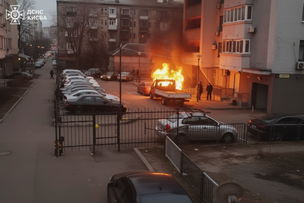 A generator and the facade of a building caught fire in Kyiv: the fire ...