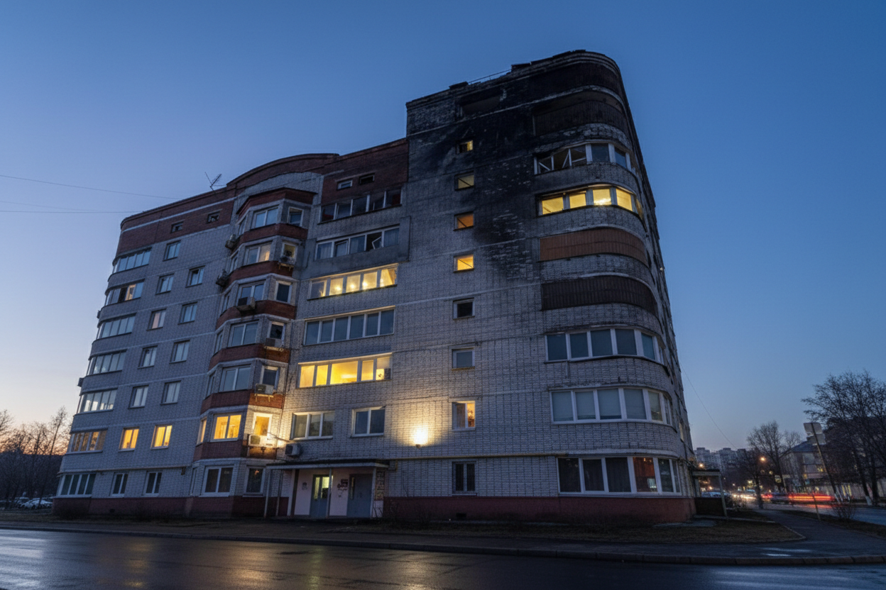 Drone debris hit a residential building in Kyiv: no casualties - all ...