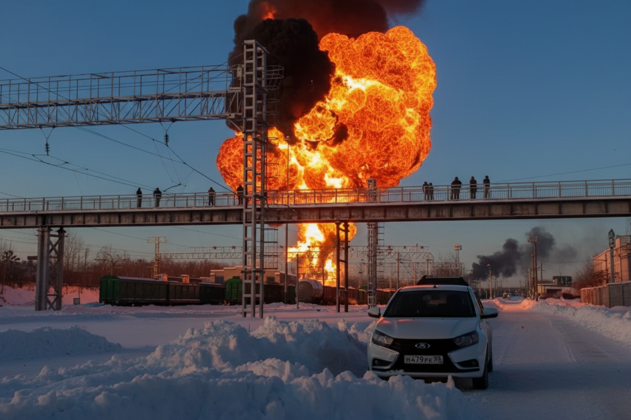 Fuel Train Derailment and Explosion Halts Russian Rail Traffic - all ...