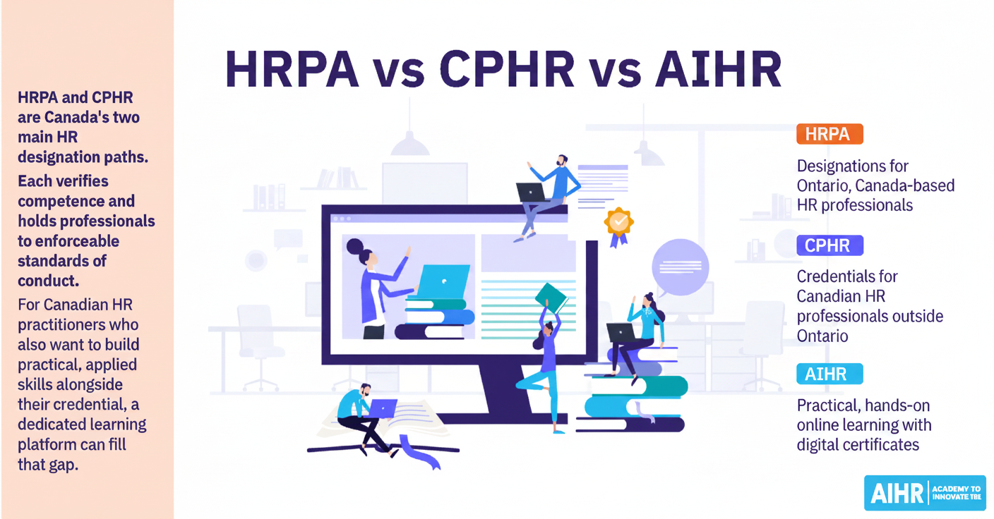 HR Certification in Canada: HRPA, CPHR, or AIHR – Which Path?